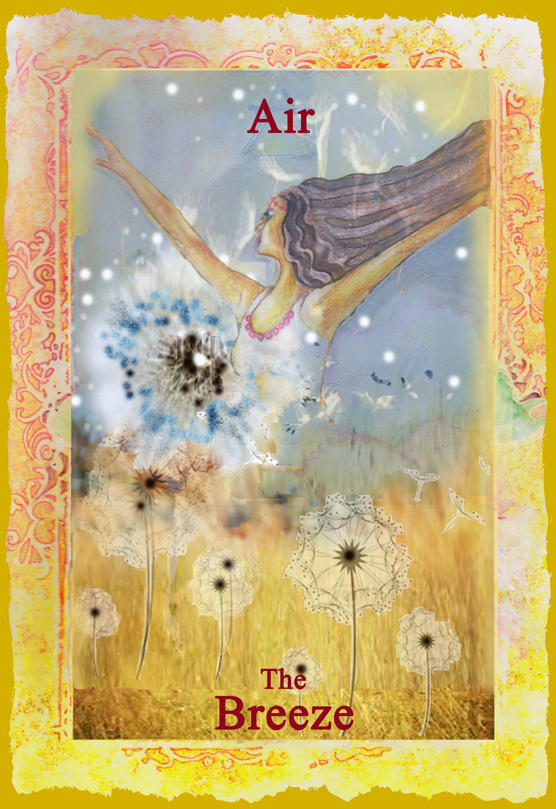 Air Element Angel Oracle Card Finished – Birds Become Fishes